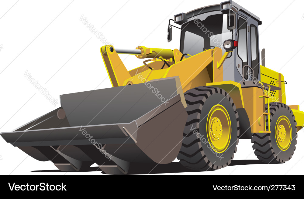 Loader front Royalty Free Vector Image - VectorStock