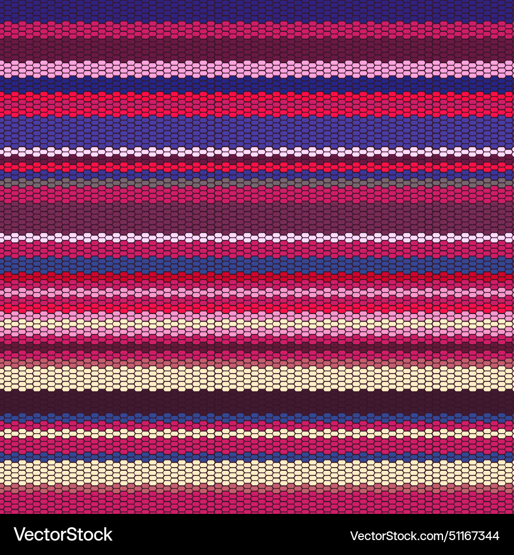 A lined textiles of blanket stripes in seamless Vector Image