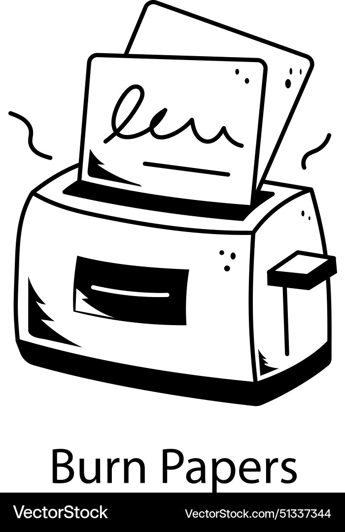 Burn papers Royalty Free Vector Image - VectorStock