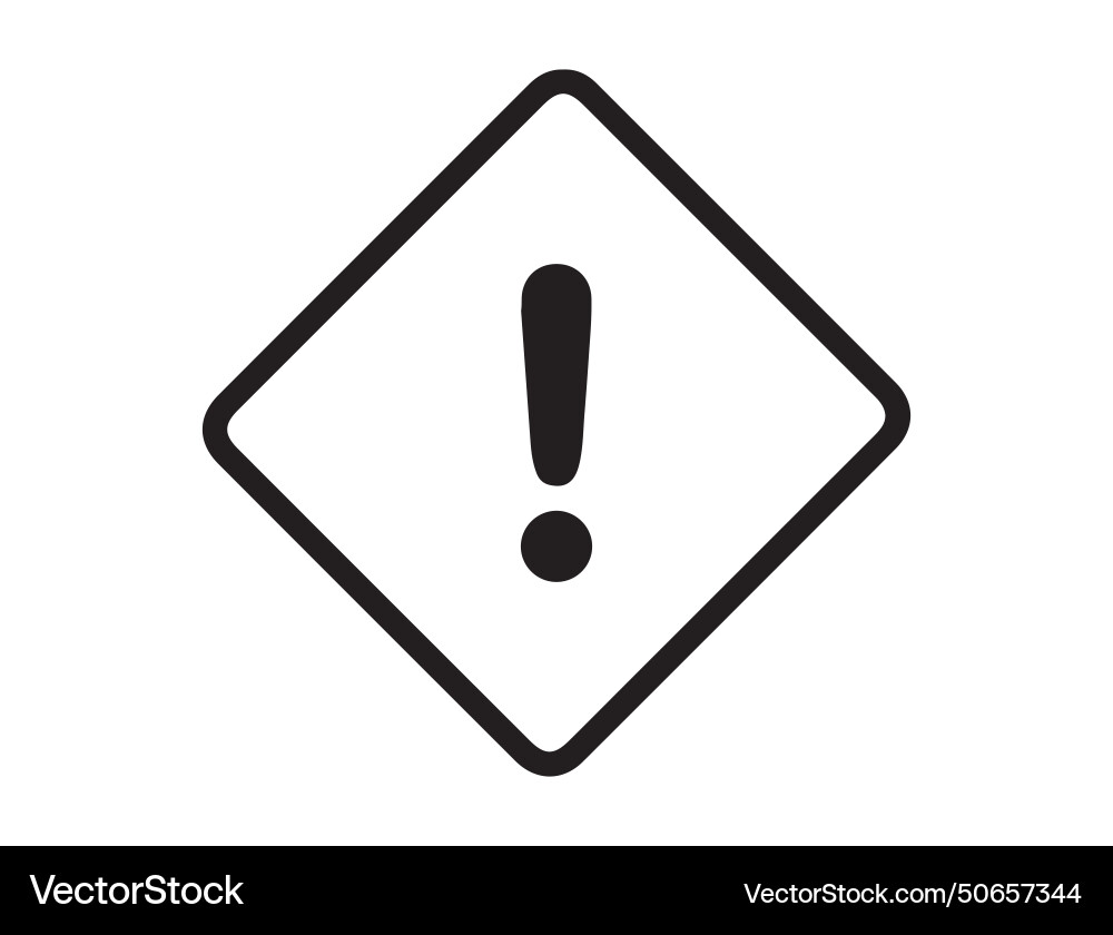 Caution road sign silhouette art Royalty Free Vector Image