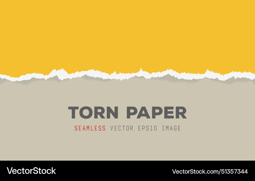 Horizontal seamless ripped paper Royalty Free Vector Image