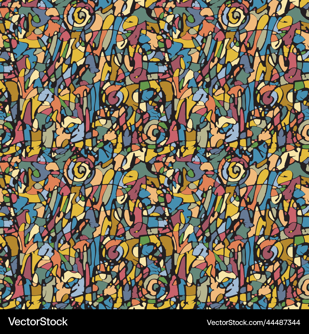 Multicolored stained glass seamless pattern Vector Image