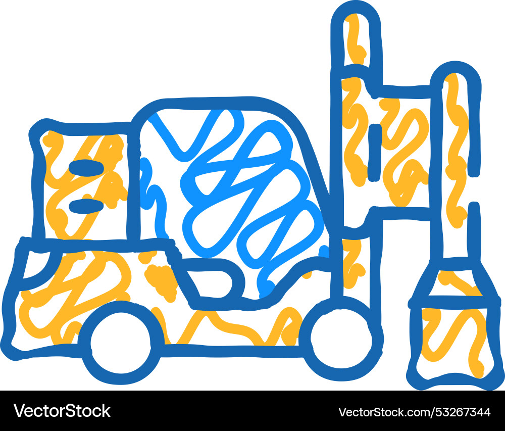 Pile driver icon doodle Royalty Free Vector Image