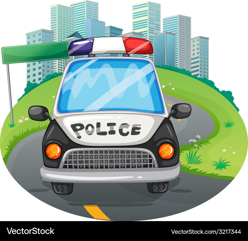Police car Royalty Free Vector Image - VectorStock