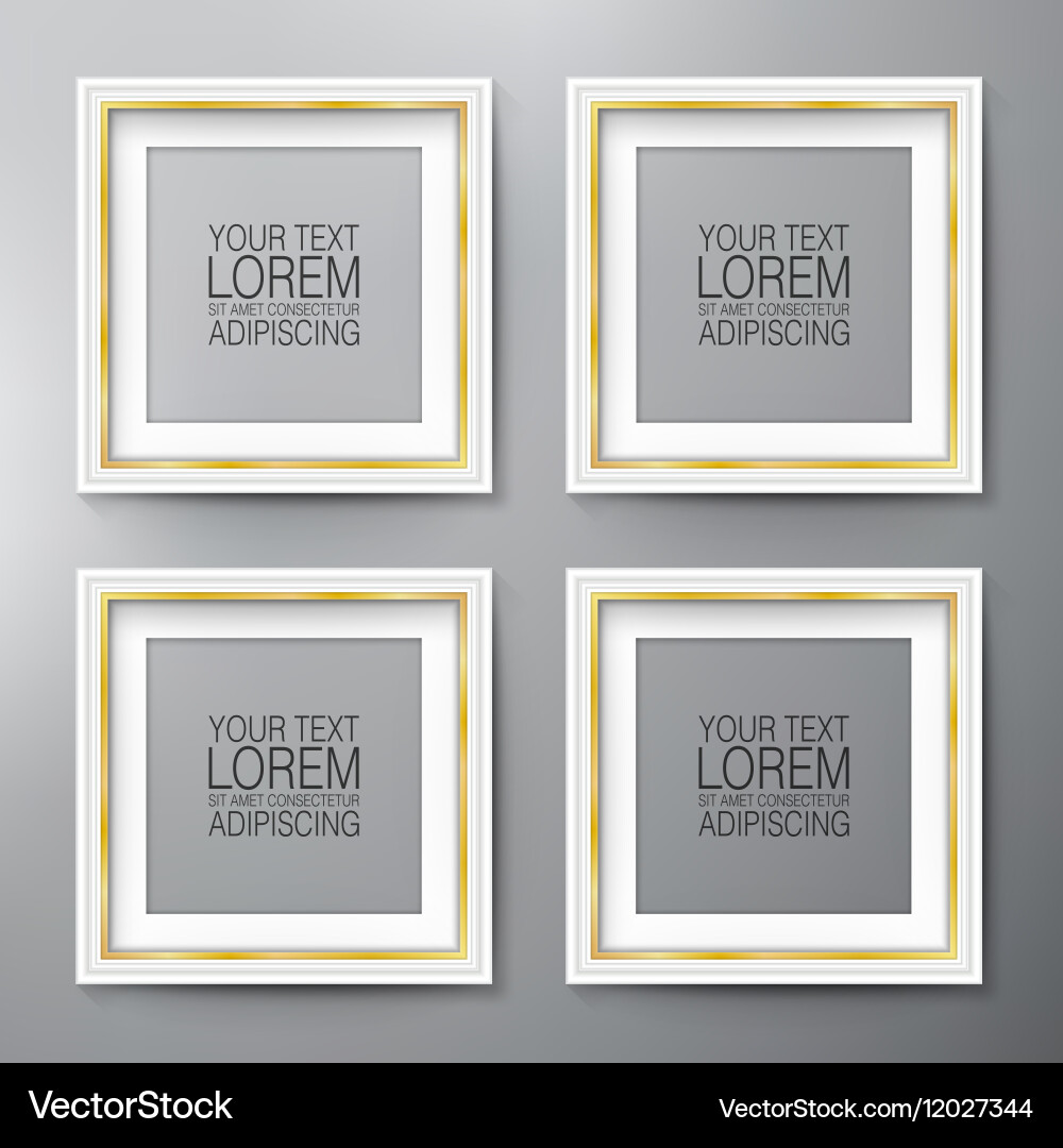 White Picture Frames - Minimalist Style Royalty Free Vector