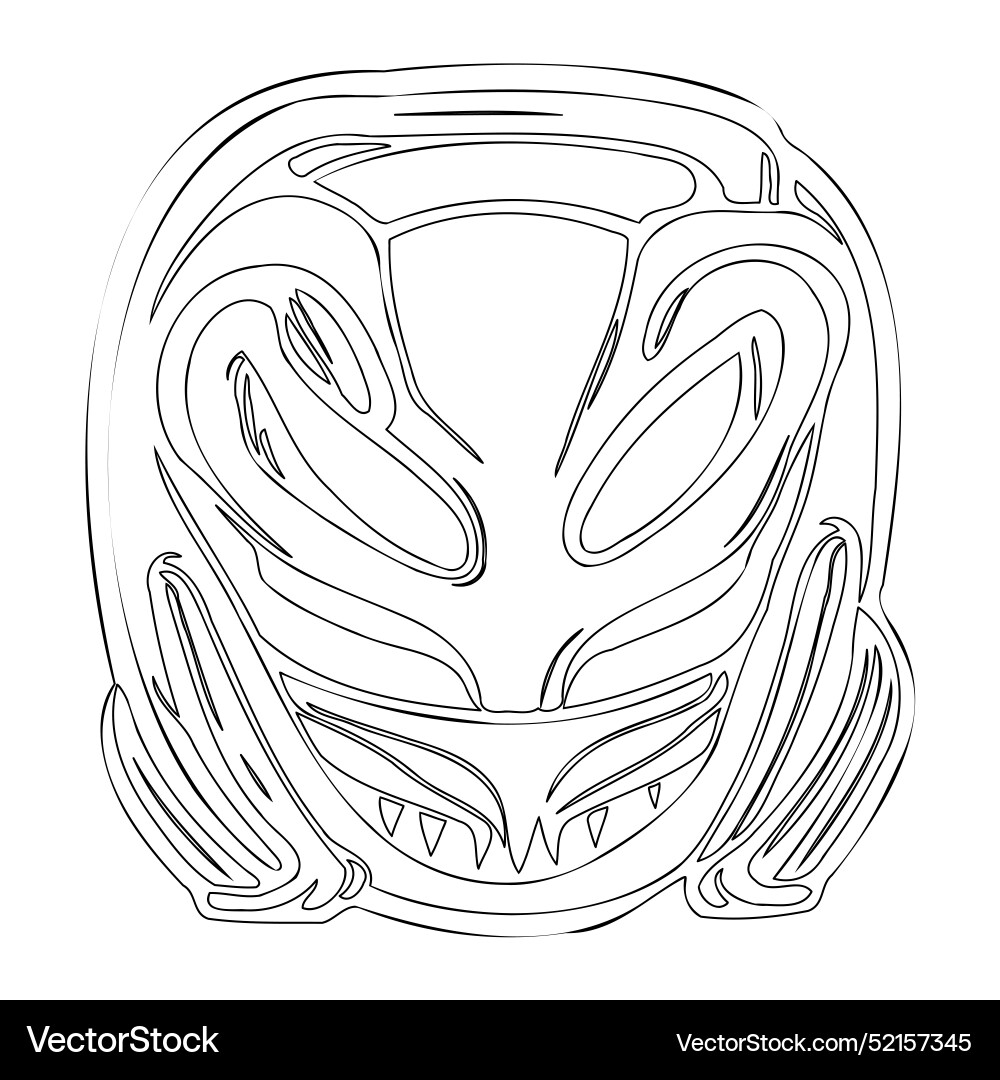Alien outline sketch Royalty Free Vector Image