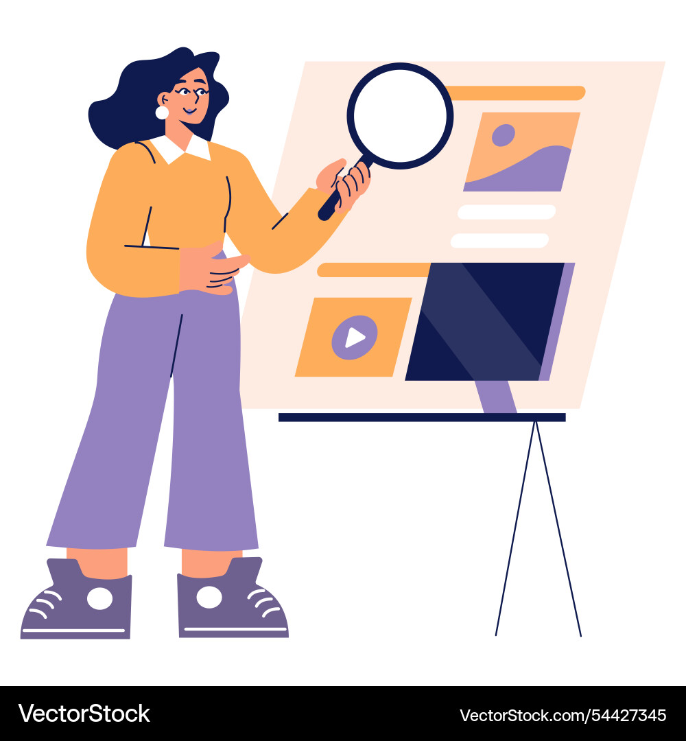 Businesswoman flat Royalty Free Vector Image - VectorStock