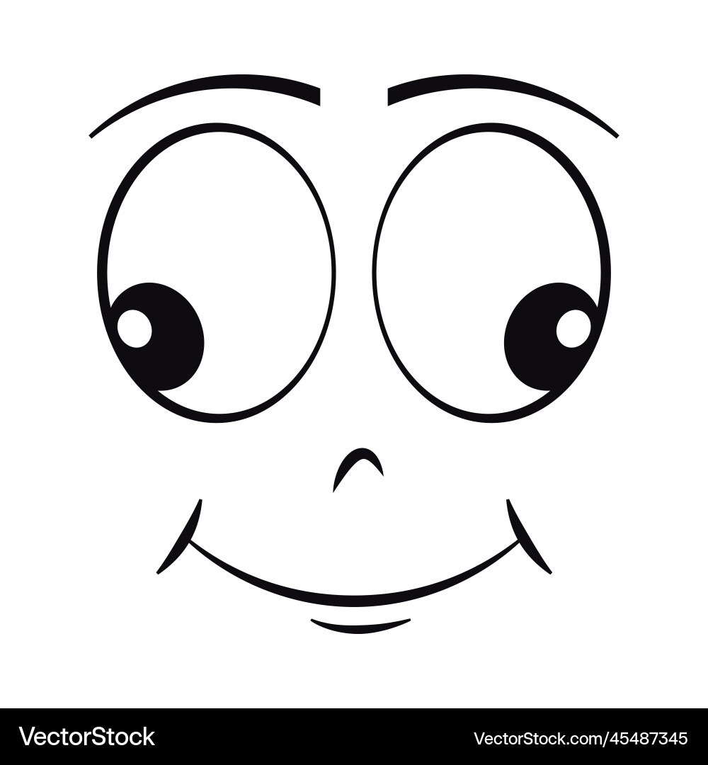 Cartoon silly smiling face expression Royalty Free Vector
