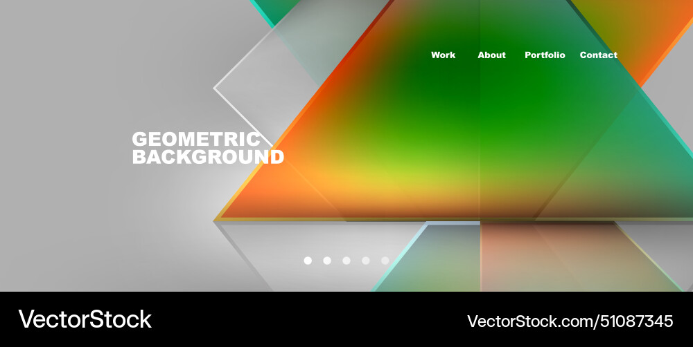 Colorful triangle pattern on a gray background Vector Image