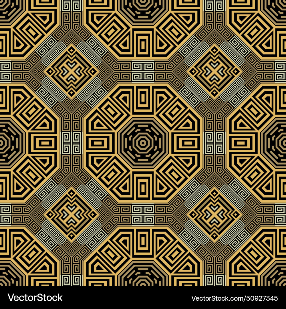 Elegant beautiful ornamental greek key meanders Vector Image