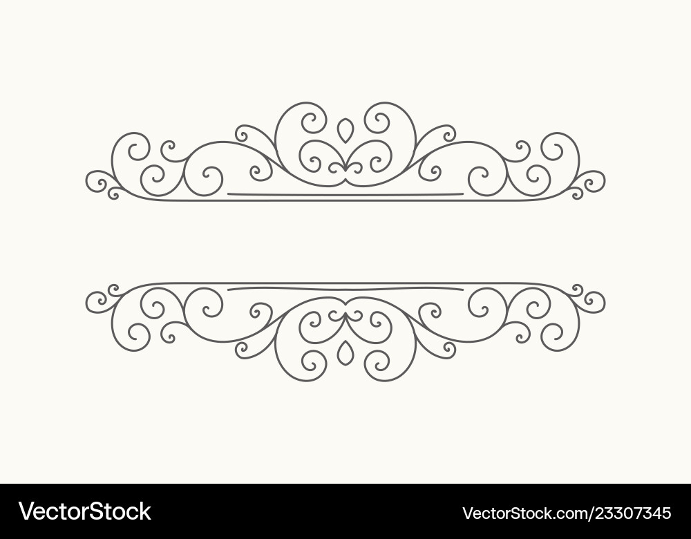 Hand drawn decorative border in retro style Vector Image