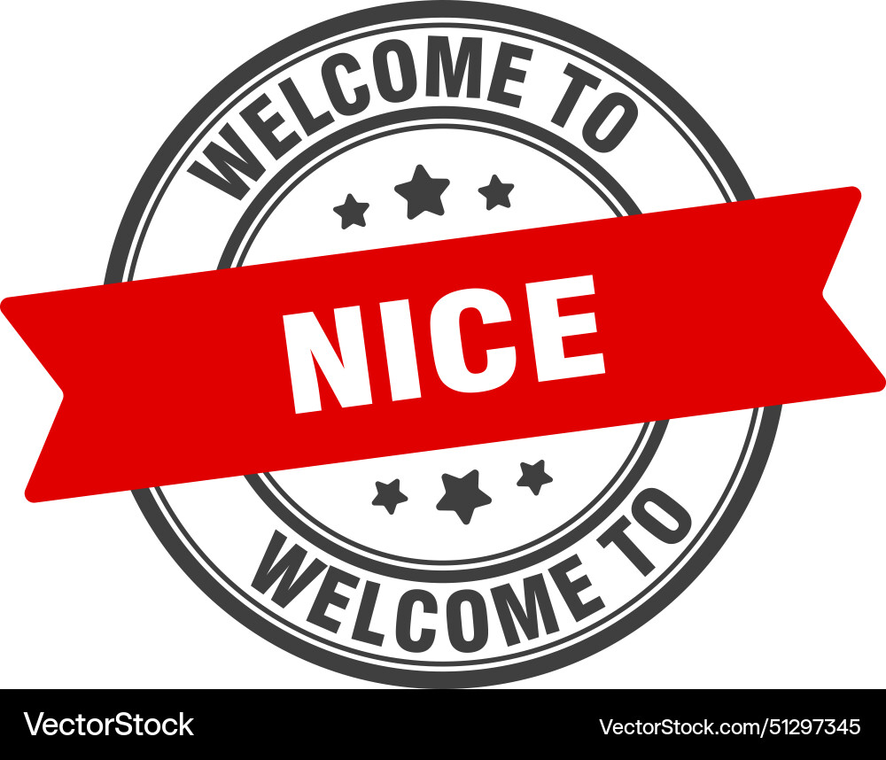 Welcome to nice stamp nice round sign Royalty Free Vector