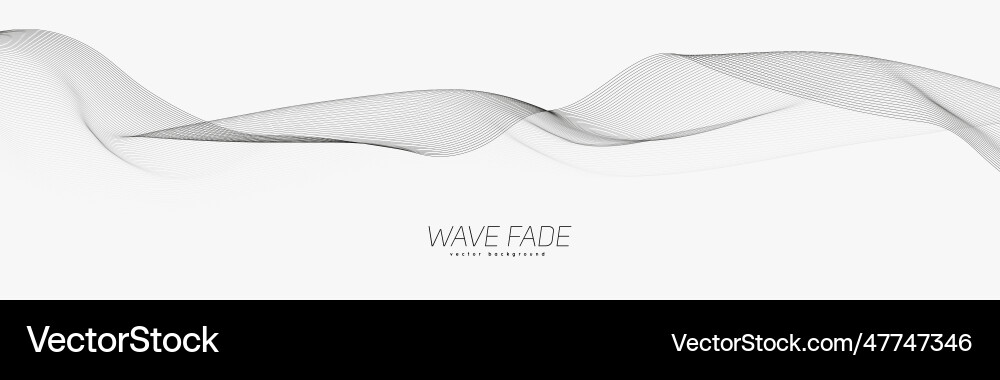 Abstract background with faded line waves warped Vector Image