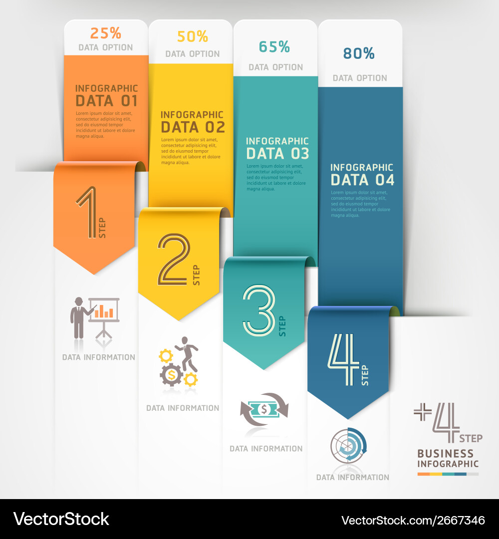 Business arrow infographics template Royalty Free Vector