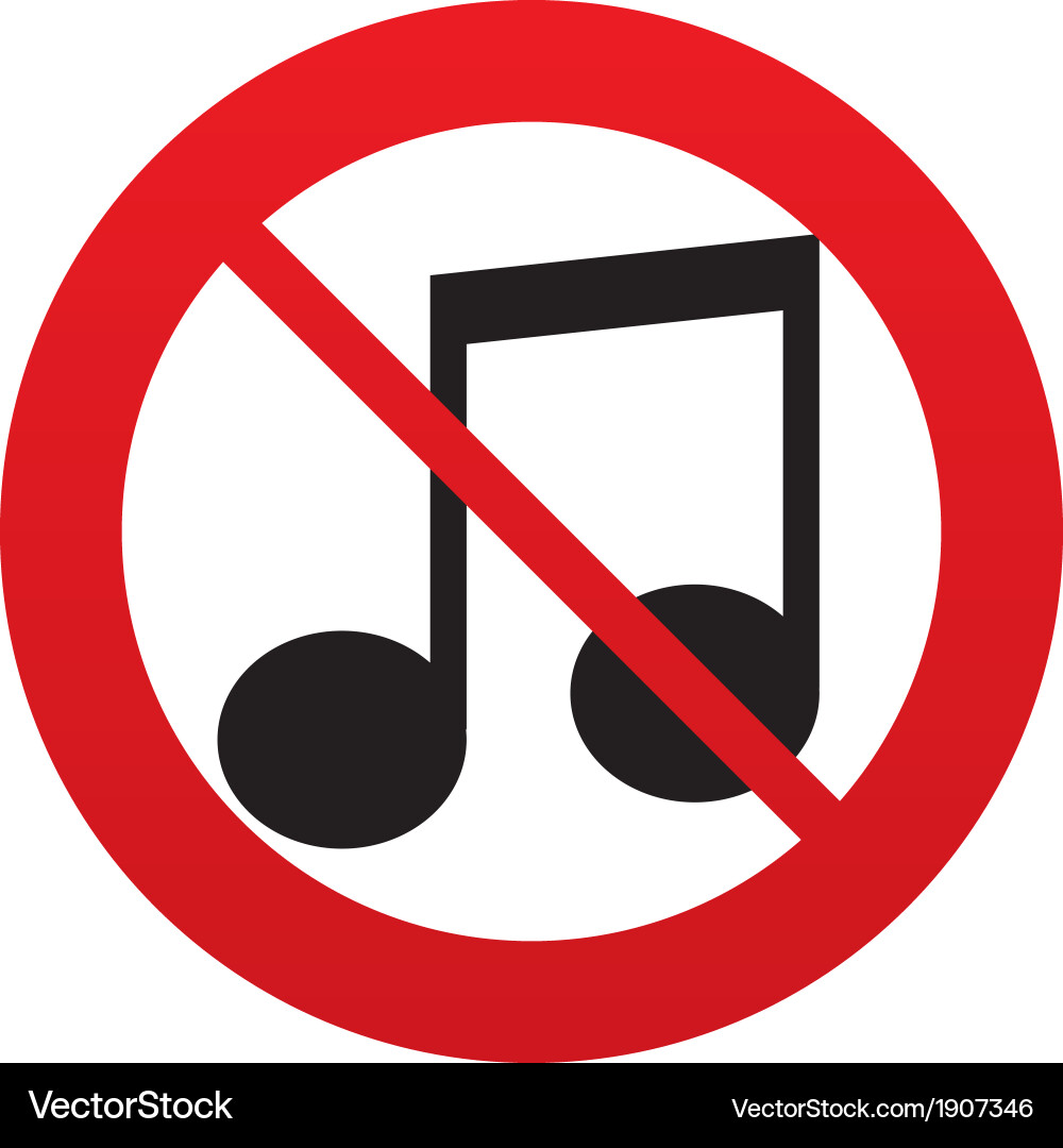 No music note sign icon musical symbol Royalty Free Vector