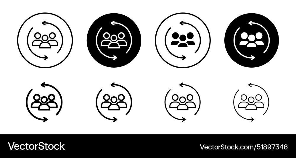 Personnel change icon set collection for web Vector Image
