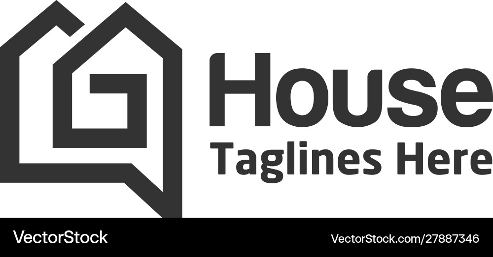 Simple house logo Royalty Free Vector Image - VectorStock