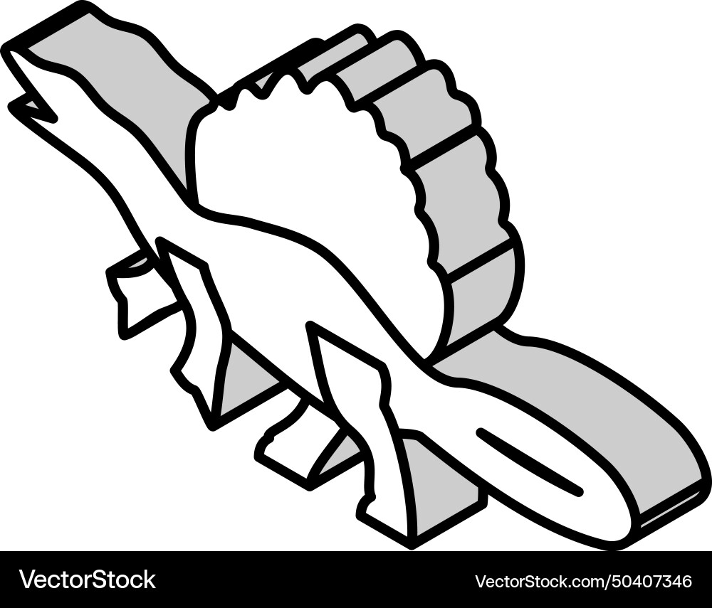 Spinosaurus dinosaur animal isometric icon Vector Image