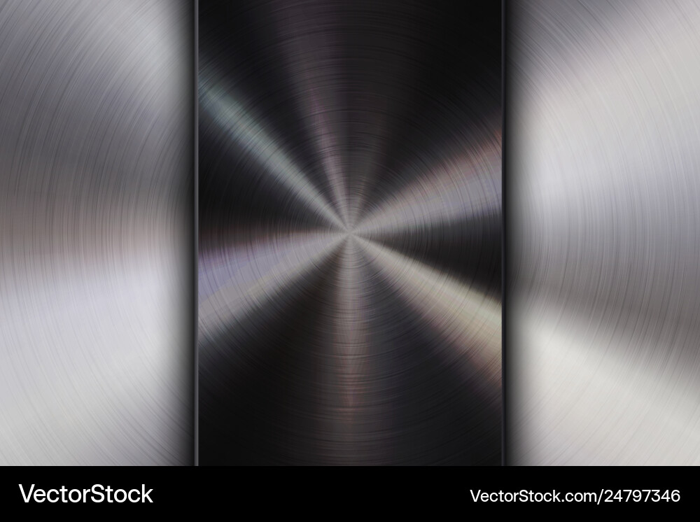 Technology badge with metal brushed textured Vector Image