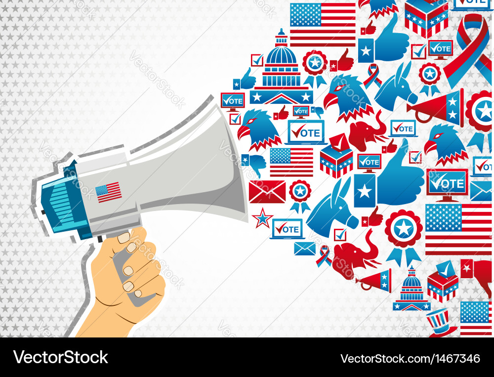 US Elections Campaign Message Royalty Free Vector Image