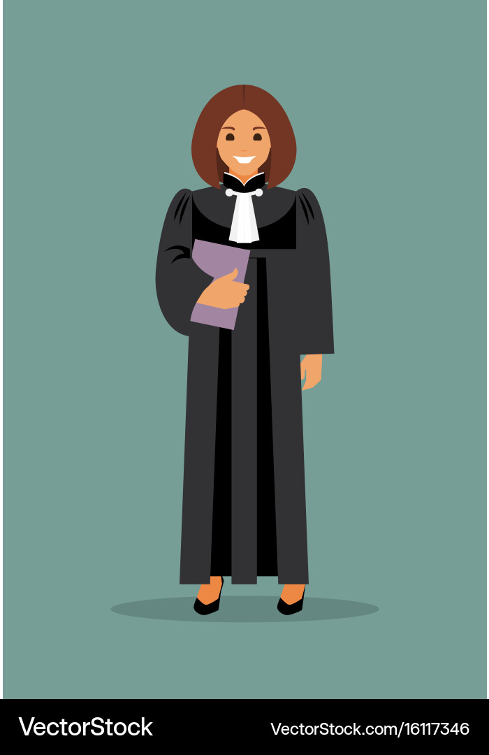 Woman judge Royalty Free Vector Image - VectorStock