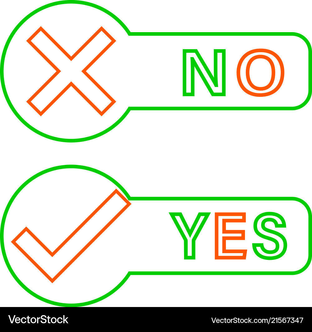 Check marks yes Royalty Free Vector Image - VectorStock
