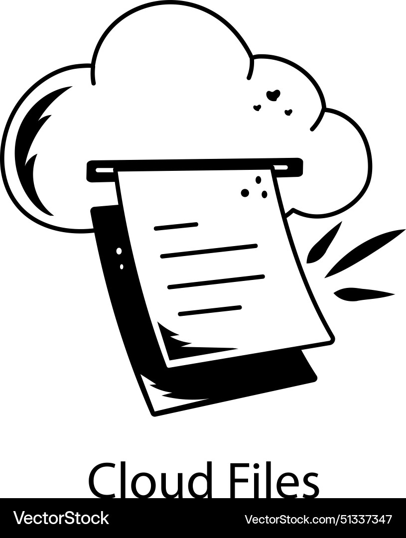 Cloud files Royalty Free Vector Image - VectorStock