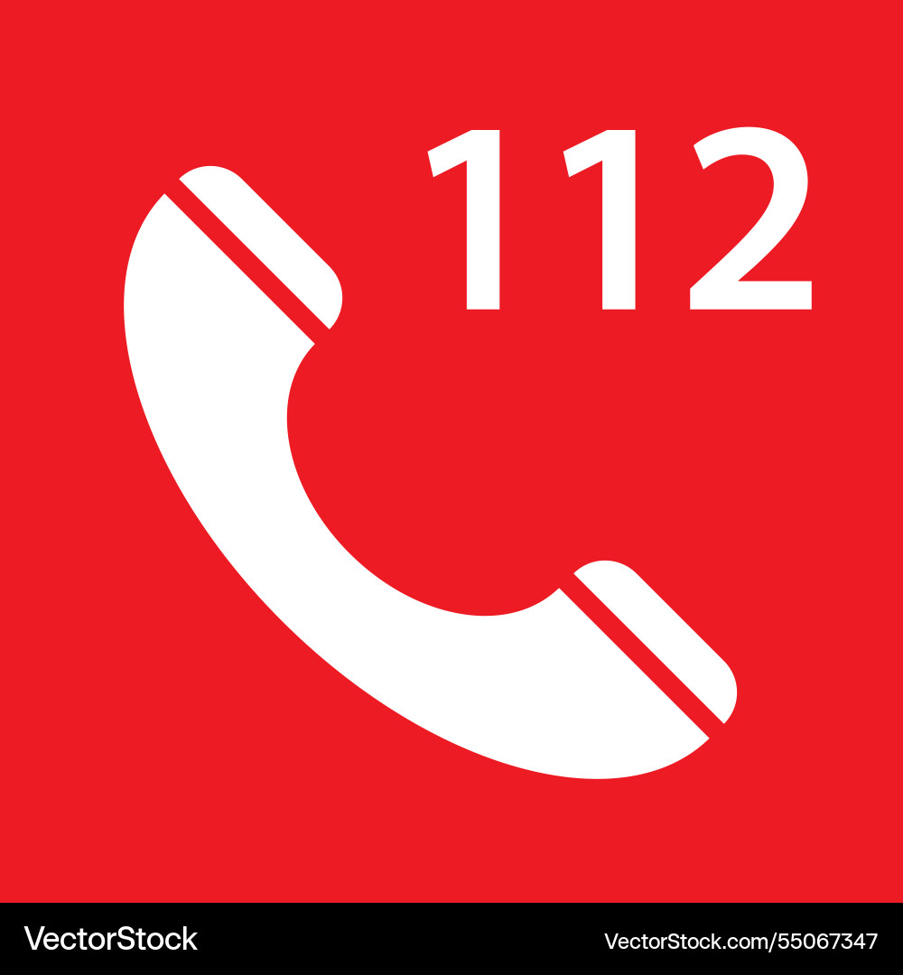 Emergency contact sign call icon sos Royalty Free Vector
