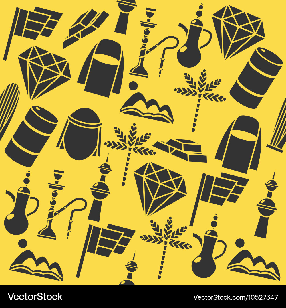 Hand drawn uae pattern Royalty Free Vector Image