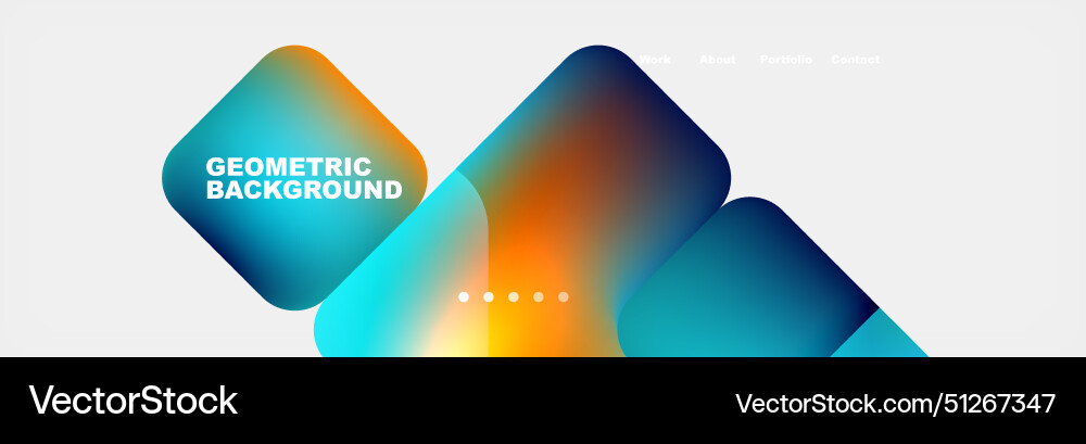 Square internet web page design template Vector Image