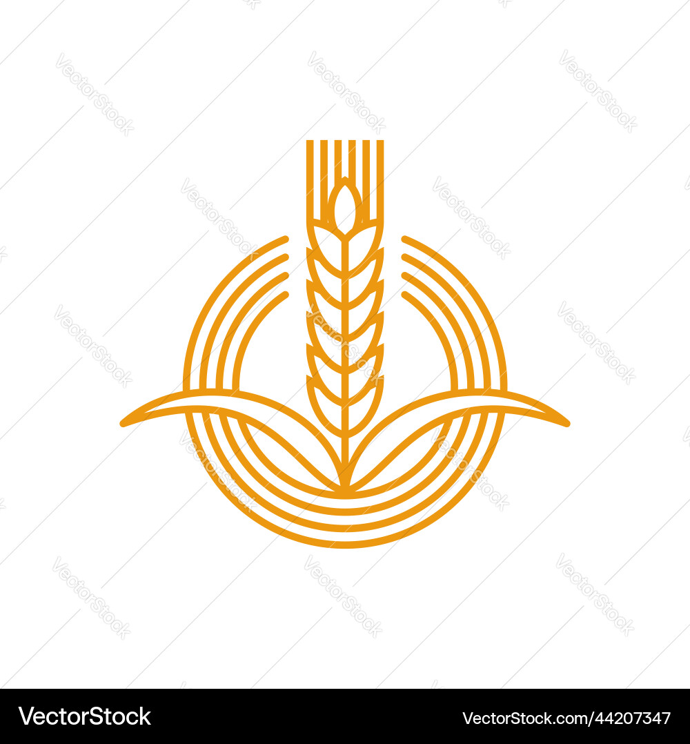 Wheat Spike Icon - Agriculture Royalty Free Vector Image