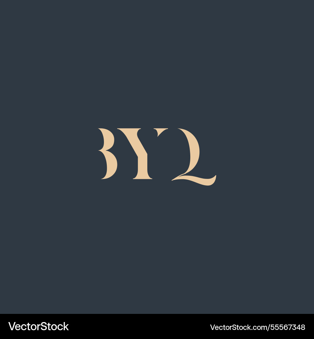 Byq abstract letter logo Royalty Free Vector Image