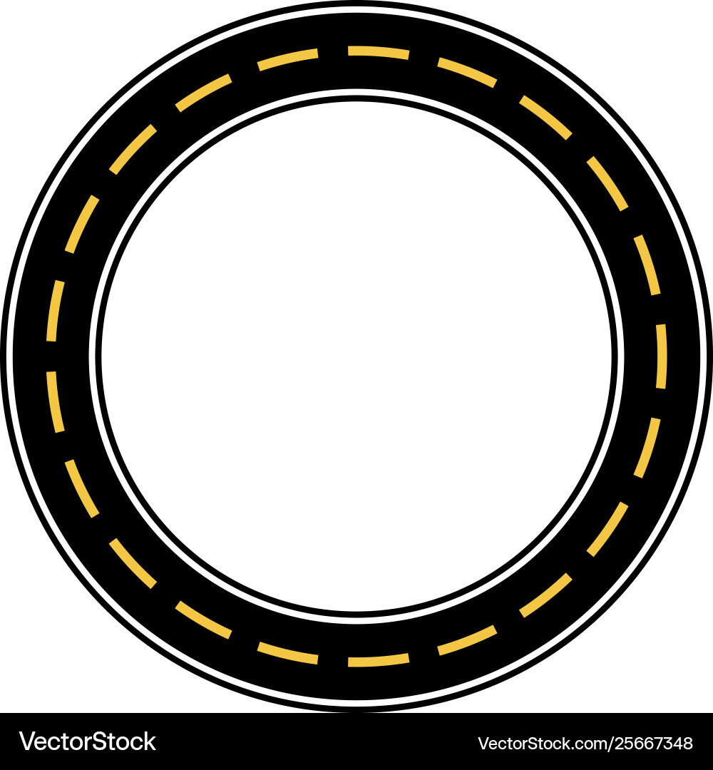 Circle race circuit Royalty Free Vector Image - VectorStock