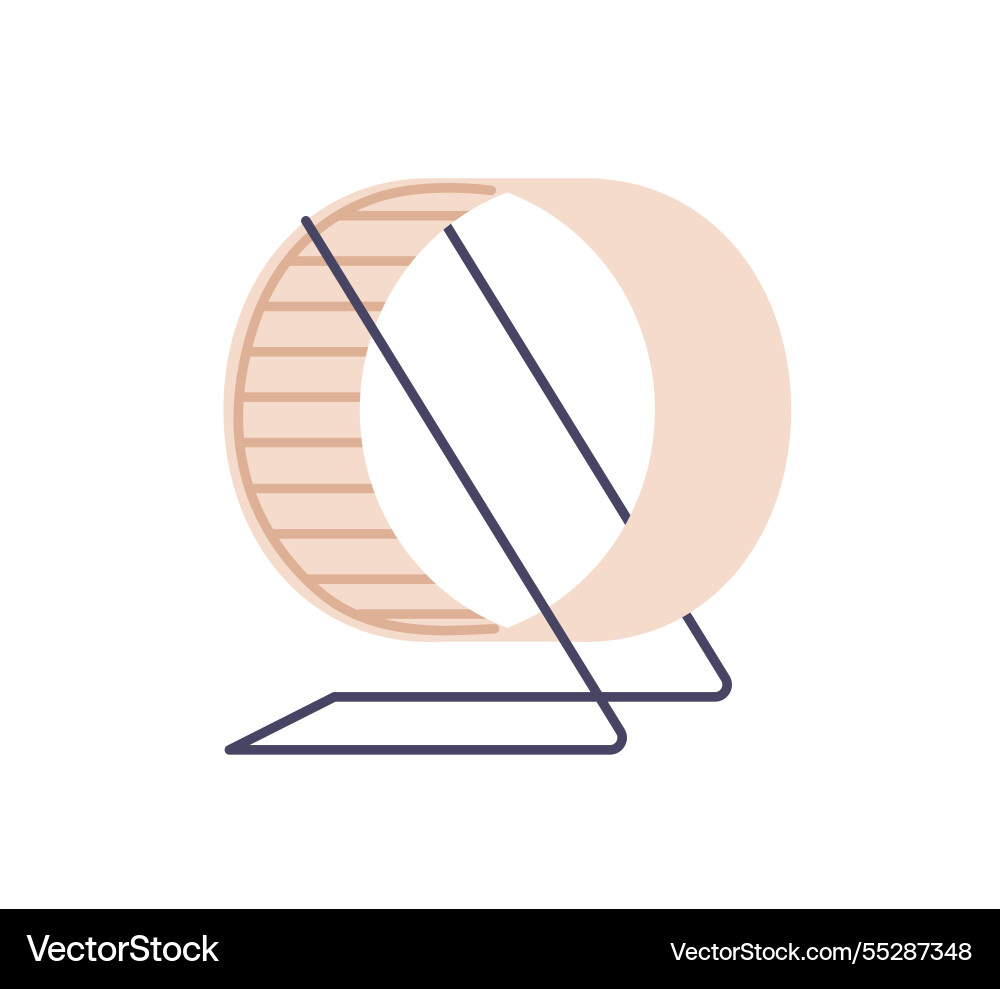 Hamster wheel for exercise and play circle round Vector Image