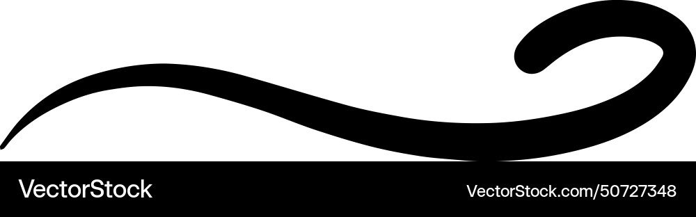 Hand drawn curly swish icon paint brush design Vector Image