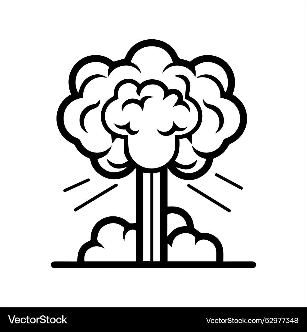 Nuclear bomb icon or modern line symbol art Vector Image