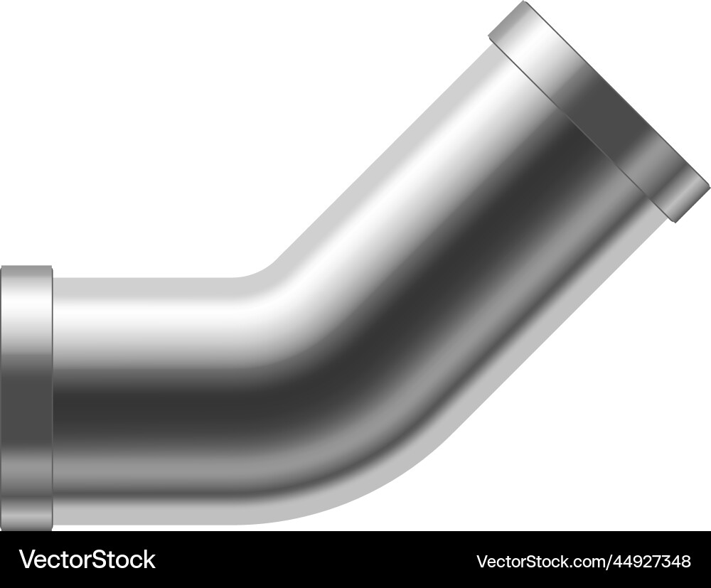 Pipe corner realistic composition Royalty Free Vector Image