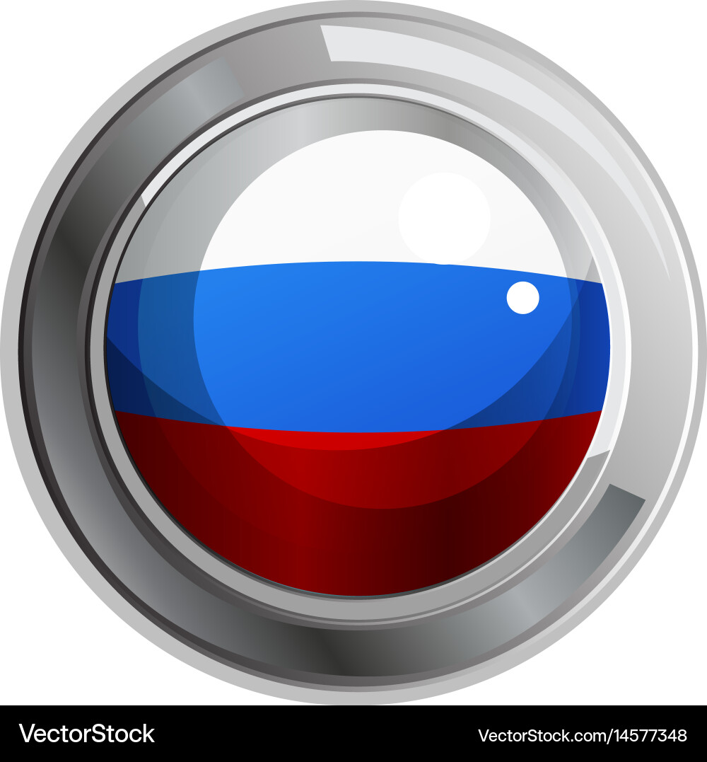 Round icon for russia flag Royalty Free Vector Image