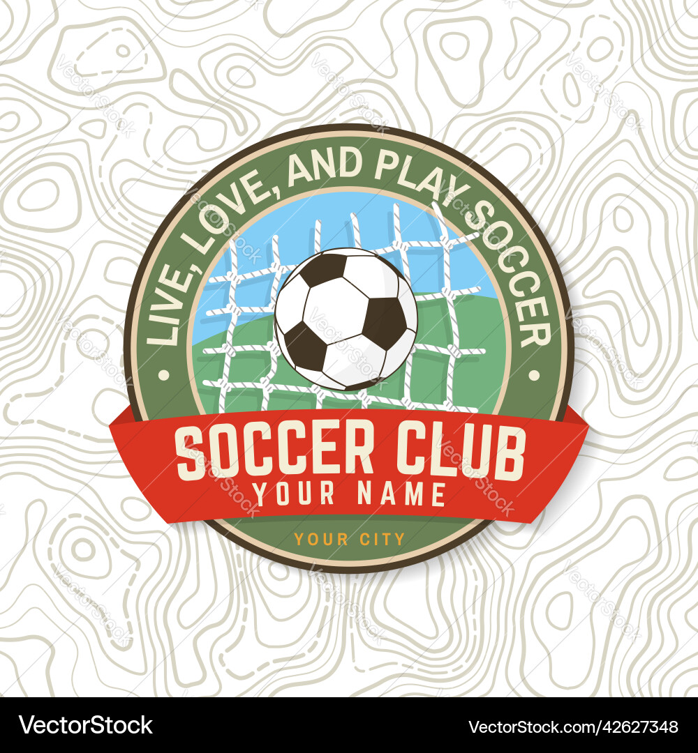 Soccer football club patch design Royalty Free Vector Image