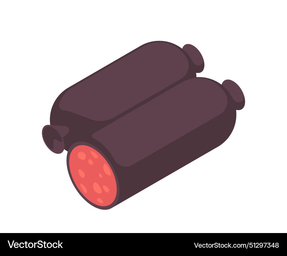 Two stylized salami sausages Royalty Free Vector Image
