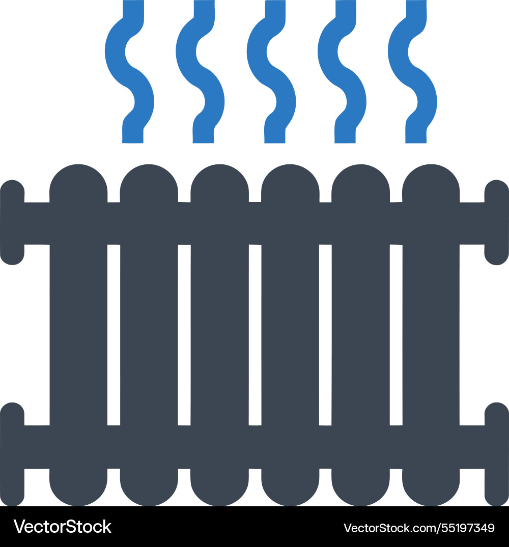Heating radiator icon Royalty Free Vector Image
