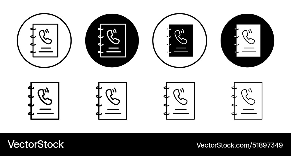 Phonebook icon depicting contact information Vector Image