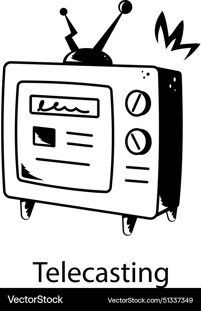 Telecasting Royalty Free Vector Image - VectorStock