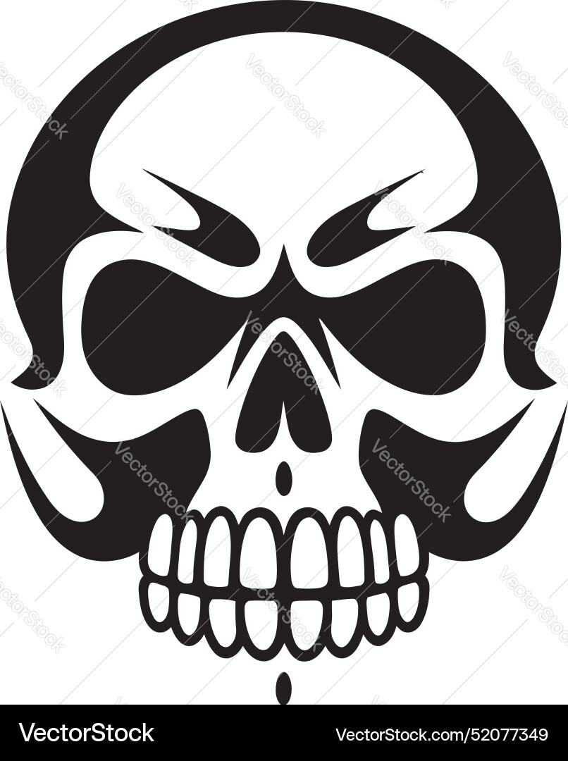 Venomous visage logo featuring toxic skull Vector Image