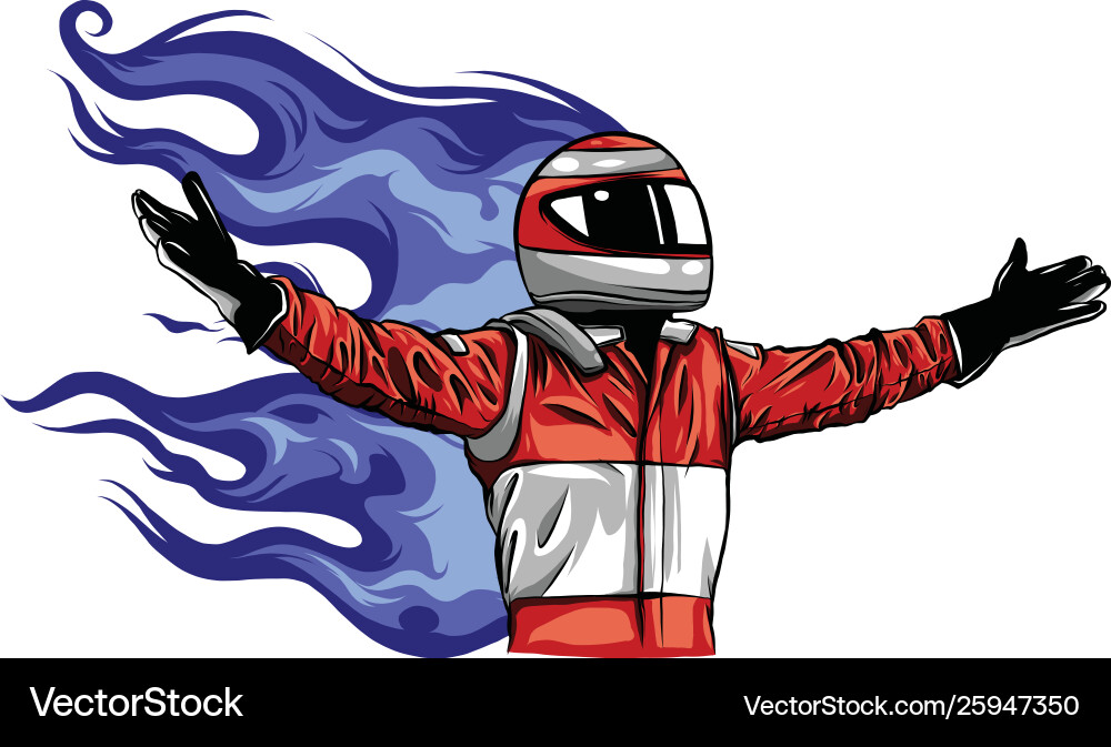Car racing man cartoon design Royalty Free Vector Image