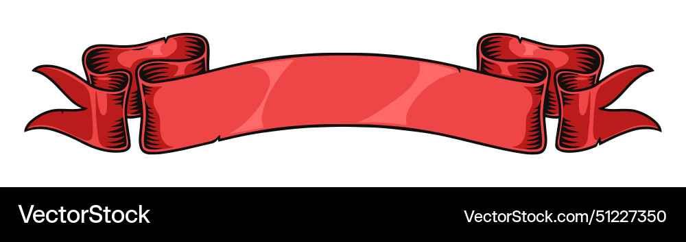 Classic ribbon vintage sticker red Royalty Free Vector Image