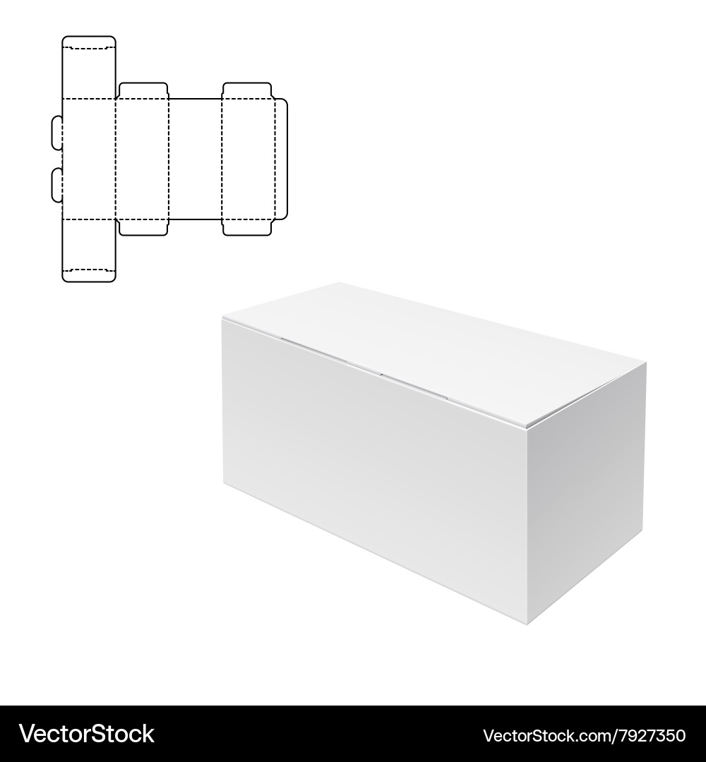 Diecut craft box Royalty Free Vector Image - VectorStock