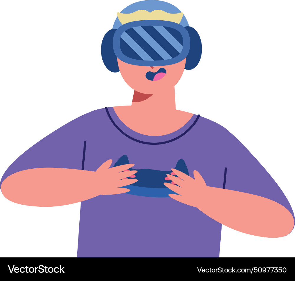 Geek pride day boy with headset Royalty Free Vector Image