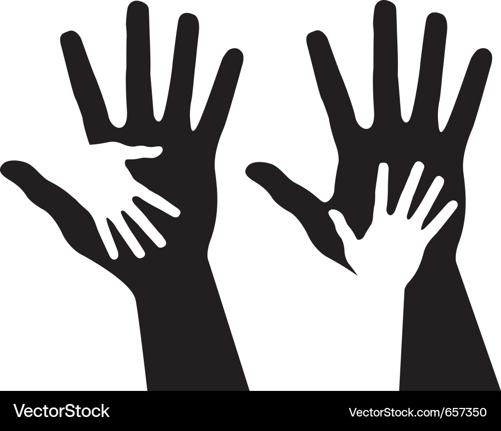 Helping hands Royalty Free Vector Image - VectorStock