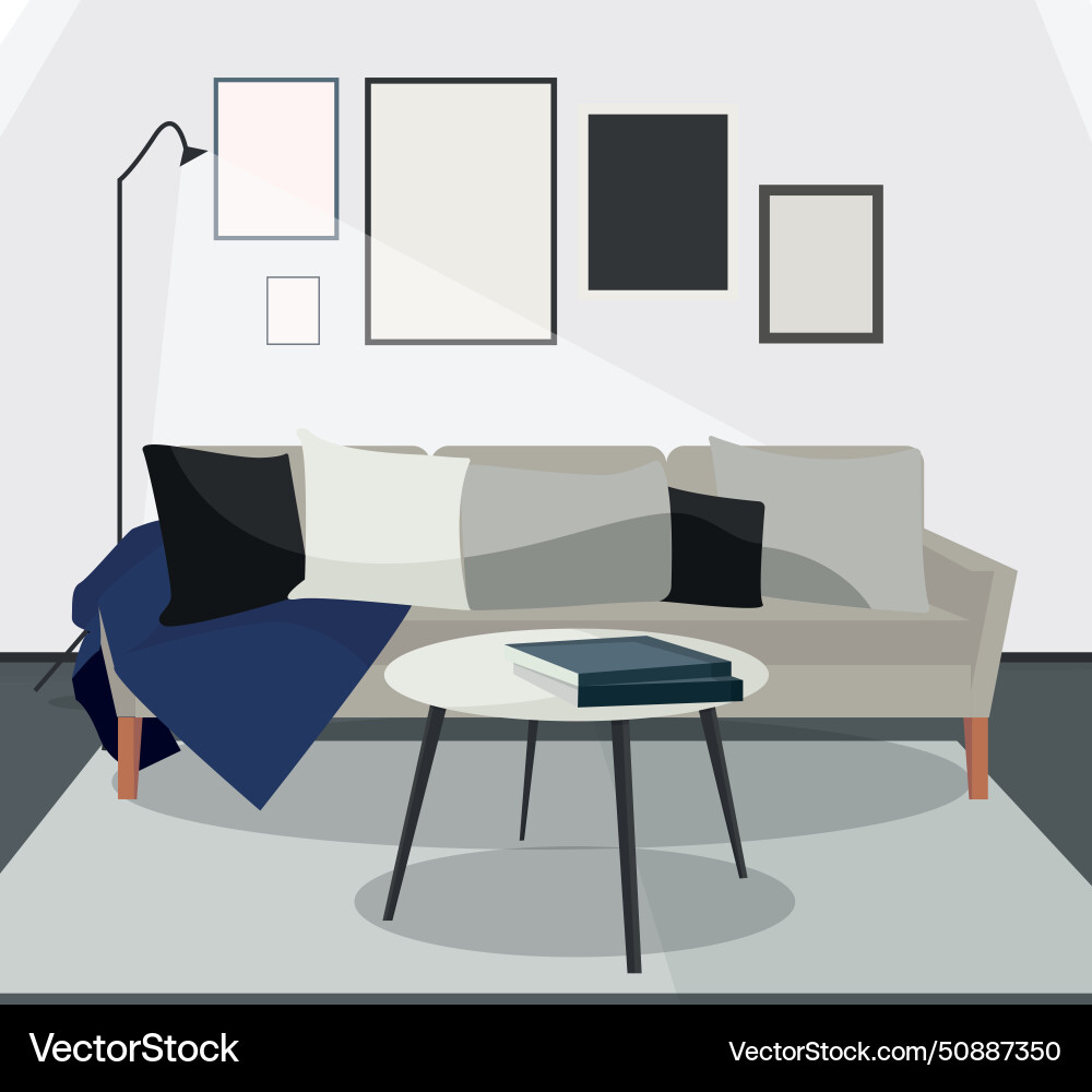 Living room Royalty Free Vector Image - VectorStock